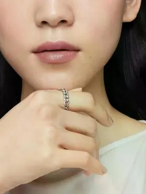 David Yurman Sterling Curb Link Band Ring