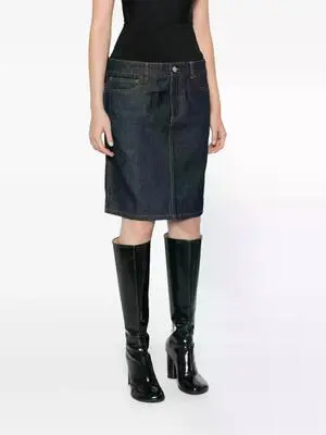 Coperni Hybrid Denim Midi Skirt