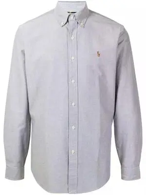 Polo Ralph Lauren Embroidered-motif Long-sleeve Shirt - Grey