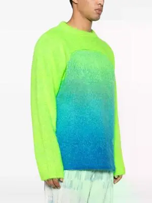 ERL Gradient Rainbow Intarsia-logo Jumper