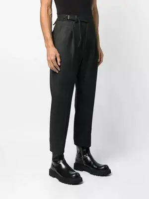 WHITE MOUNTAINEERING Pleated Tapered Cropped Trousers