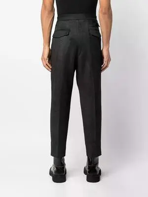 WHITE MOUNTAINEERING Pleated Tapered Cropped Trousers