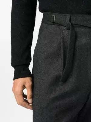 WHITE MOUNTAINEERING Pleated Tapered Cropped Trousers