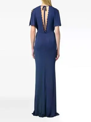 Elisabetta Franchi Scallop-edge Gown