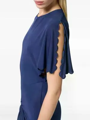 Elisabetta Franchi Scallop-edge Gown
