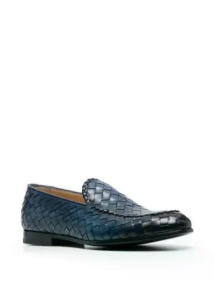 SCAROSSO Vittorio Interwoven Loafers - Blue