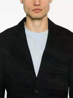Emporio Armani Waffle-jersey Single-breasted Blazer
