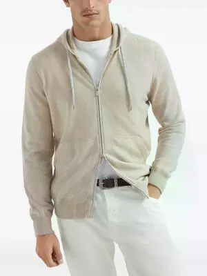 Brunello Cucinelli Cashmere Zip-up Hoodie - Neutrals