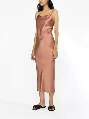Nanushka Fiore Satin Slip Midi Dress