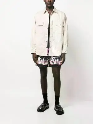 Palm Angels Logo-print Long-sleeve Shirt