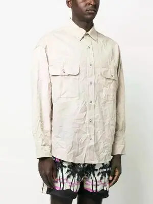 Palm Angels Logo-print Long-sleeve Shirt