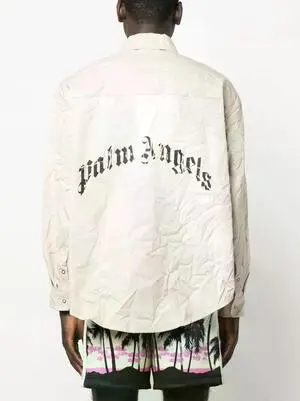 Palm Angels Logo-print Long-sleeve Shirt