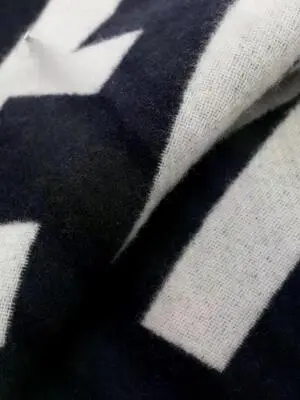 Jacquemus Logo-intarsia Scarf - Blue
