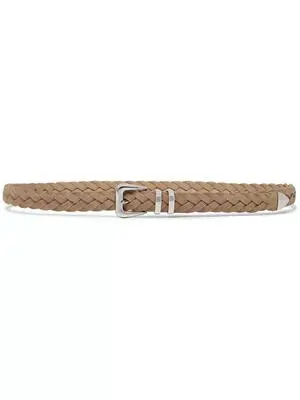Brunello Cucinelli Braided Leather Belt - Brown