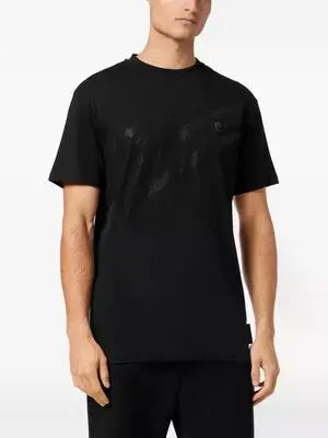 PLEIN SPORT Scratch-print T-shirt - Black