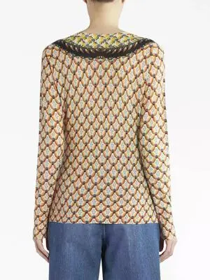 Etro Floral-print Knitted Top - Orange