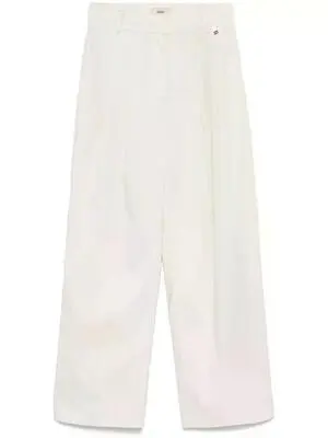 Herno Pleated Detail Trousers - Neutrals