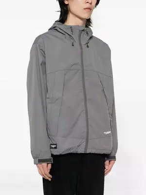 CHOCOOLATE Hooded Zip-up Windbreaker - Grey