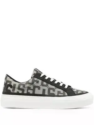 Gcds Logo-print Low-top Sneakers - Black