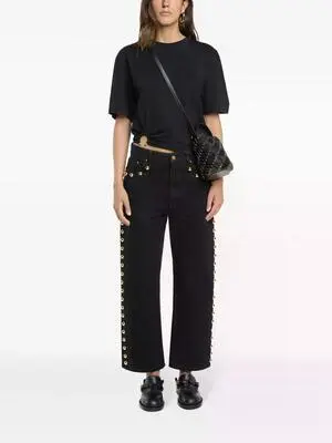 Rabanne Embellished Wide-leg Jeans