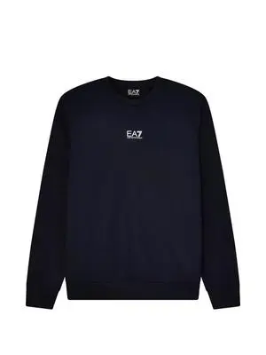 EA7 Logo-print Sweatshirt - Blue