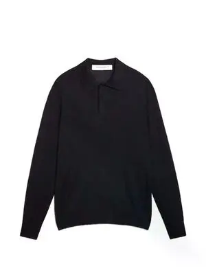 GOLDEN GOOSE Virgin Wool Polo Shirt - Blue