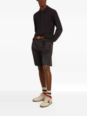 GOLDEN GOOSE Virgin Wool Polo Shirt - Blue