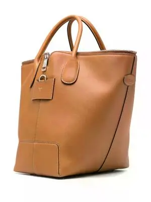TOD'S Medium Swing Tote Bag In Calf Leather - Orange