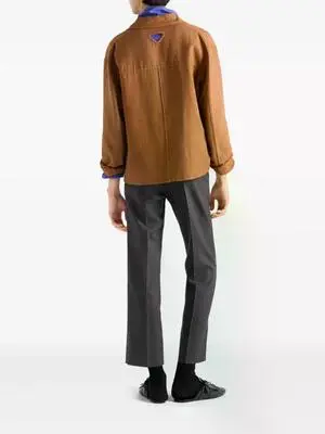 Prada Single-breasted Cotton Jacket - Brown