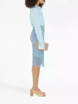 Burberry Lace Embroidery Pencil Skirt