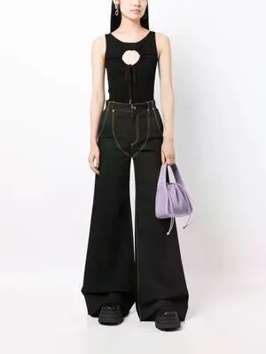 Natasha Zinko Sleeveless Cut-out Tank Top - Black