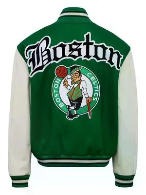 JEFF HAMILTON Boston Celtics Colour-block Bomber Jacket