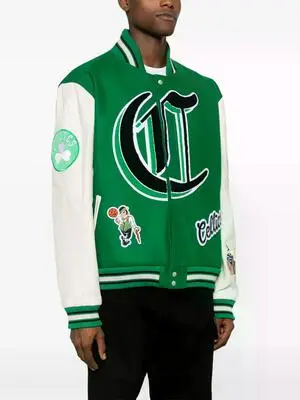 JEFF HAMILTON Boston Celtics Colour-block Bomber Jacket