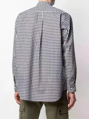 Comme Des Garçons Gingham-check Print Cotton Shirt - Black