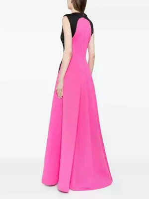 SAIID KOBEISY Neoprene Panelled Gown - Pink