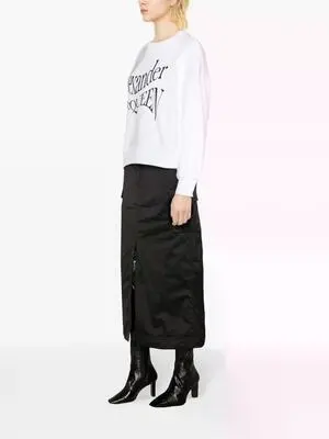 Alexander McQueen Logo Print Cotton Sweatshirt