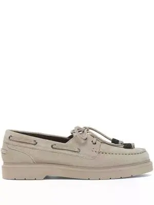 Brunello Cucinelli Monili Chain Boat Shoes - Grey