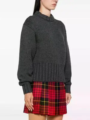 Alexander McQueen Crew Neck Knit Sweater - Grey