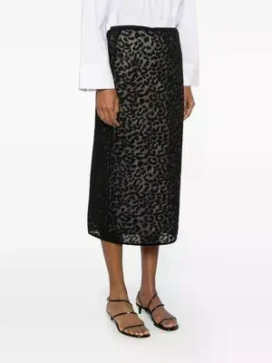 Theory Lace Midi Skirt With Elasticated Waistband