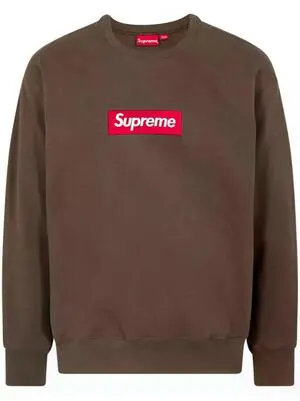 Supreme Box Logo Crewneck Sweatshirt - Brown