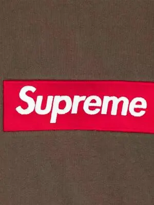 Supreme Box Logo Crewneck Sweatshirt - Brown