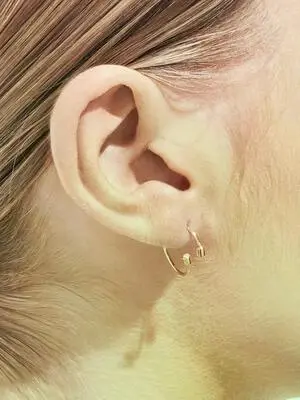 Shihara 18kt Yellow Twist Round Earring