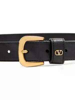 Valentino Garavani Logo Plaque Belt - Black