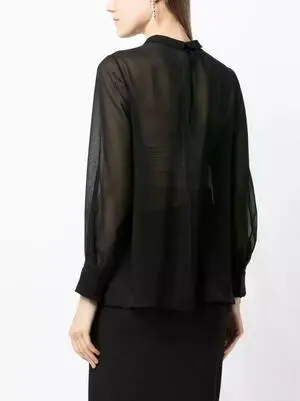Shiatzy Chen Mulberry Silk Lace-appliqué Shirt