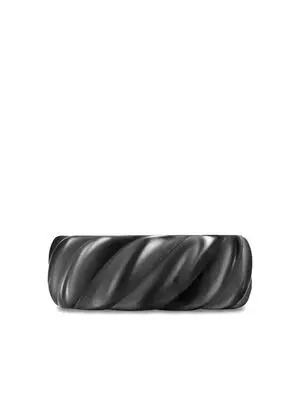 David Yurman Sculpted Cable Band Ring - Black
