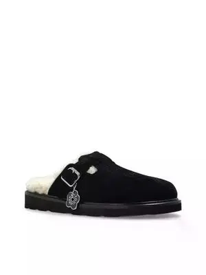 Kenzo Suede Boke Flower Motif Clogs