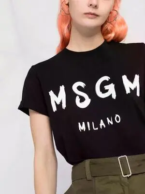 MSGM Logo-print Cotton T-shirt