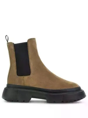 Hogan Suede Chelsea Boots With Chunky Sole - Neutrals