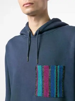 BENJAMIN BENMOYAL Striped Patch Organic Cotton Hoodie