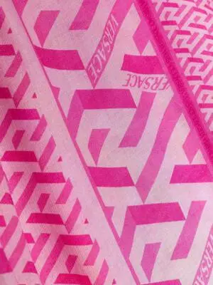 Versace All-over Monogram-print Scarf